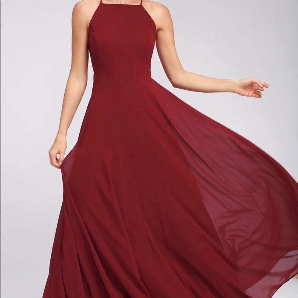Lulus Mythical Kind Of Love Red Maxi Dress Size Mediu… Gem